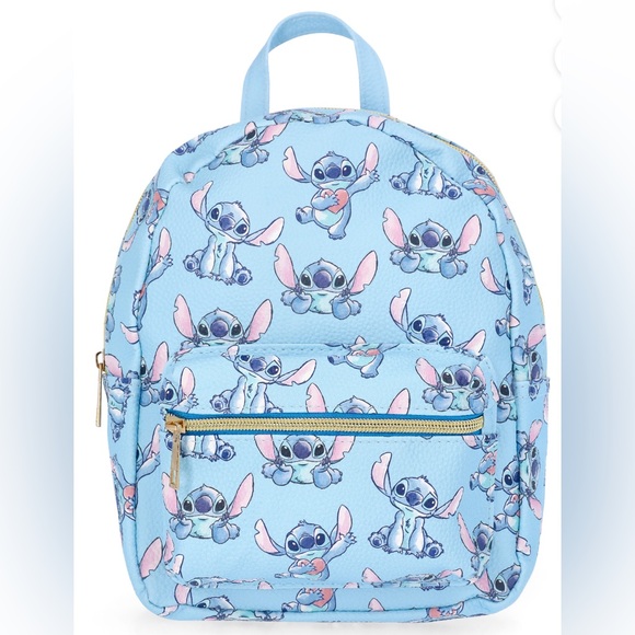 Disney | Accessories | Disney Stitch Girls Faux Leather Mini Backpack ...
